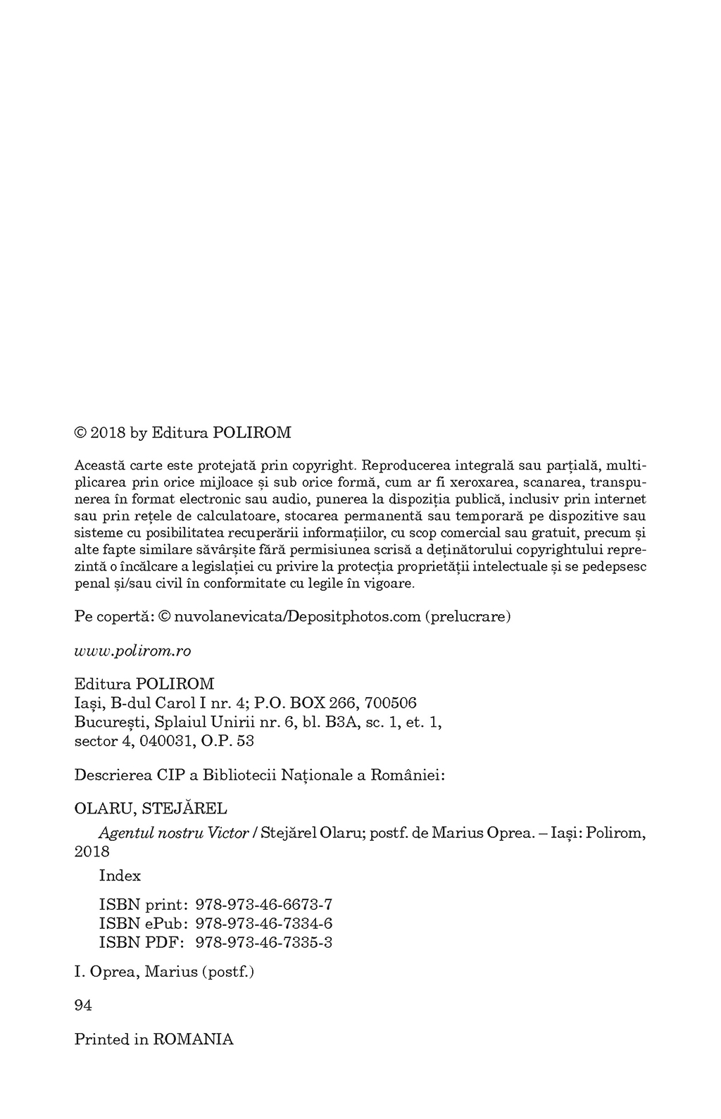 Agentul nostru Victor - Stejarel Olaru