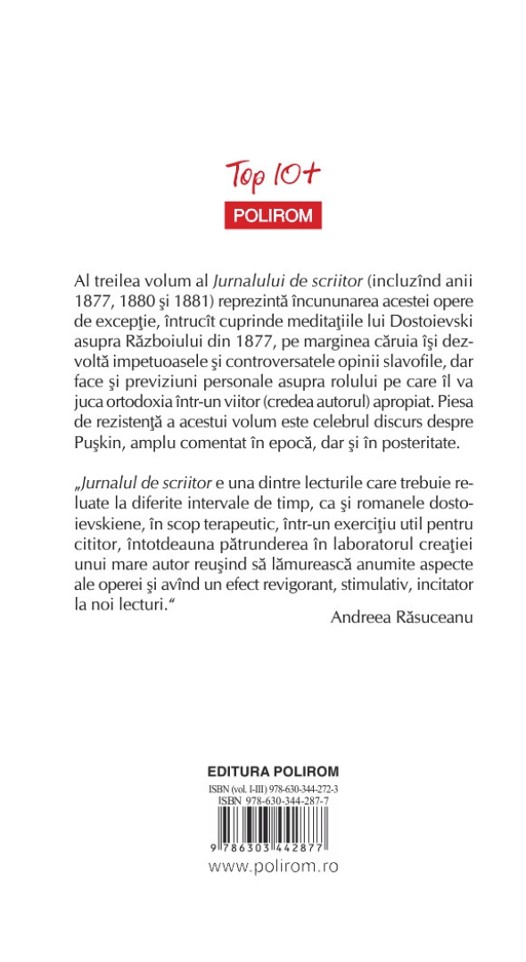 Jurnal de scriitor. Volumul III - Feodor Mihailovici Dostoievski