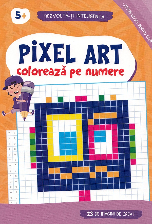 Pixel Art. Coloreaza pe numere 5+