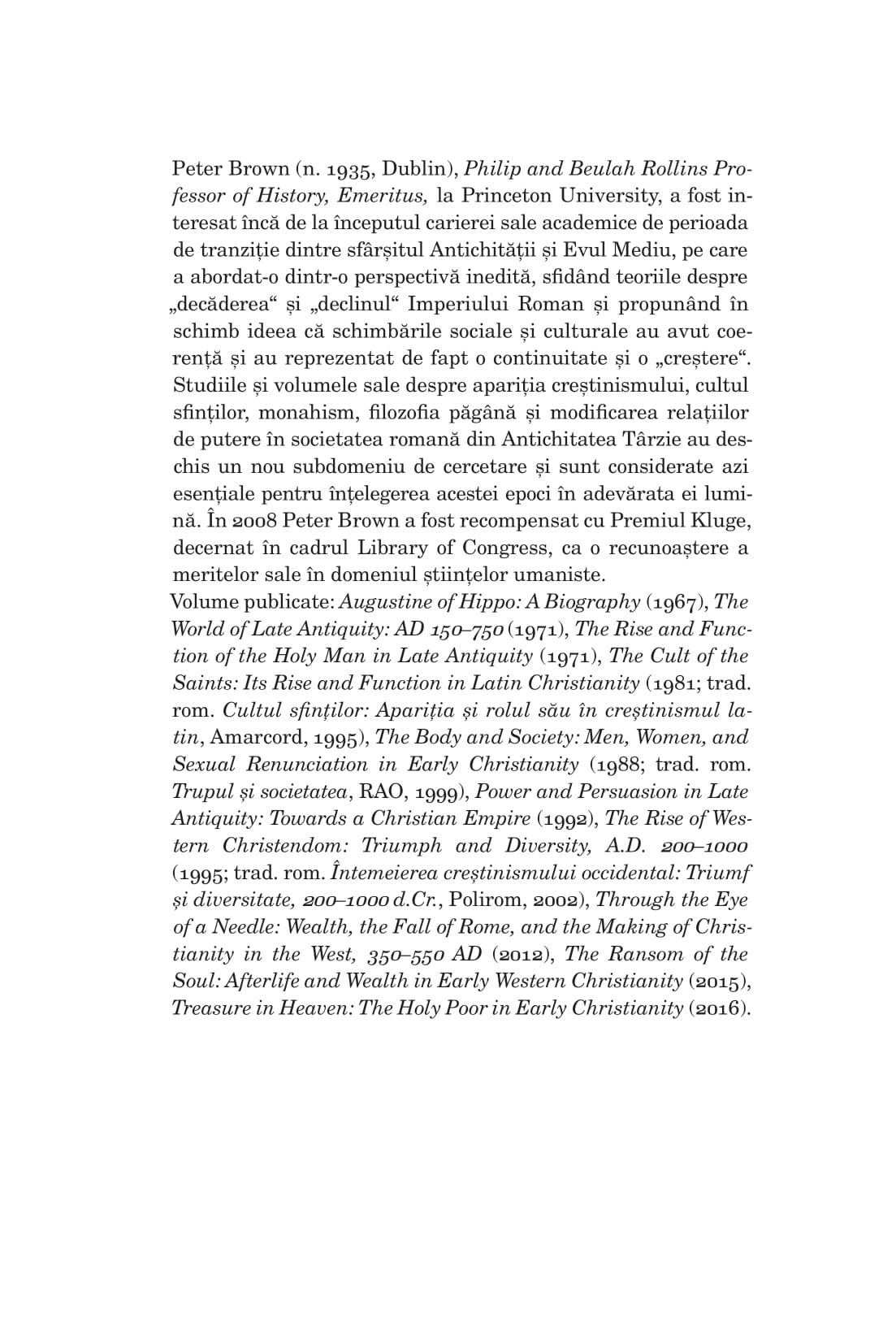 Geneza Antichitatii Tarzii - Peter Brown