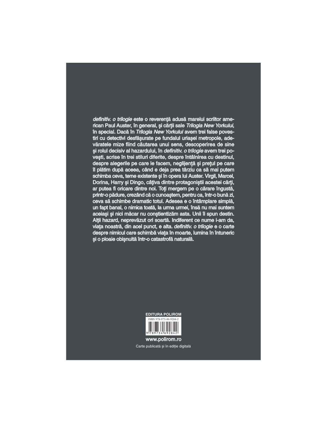 Definitiv. O trilogie - Cornel George Popa