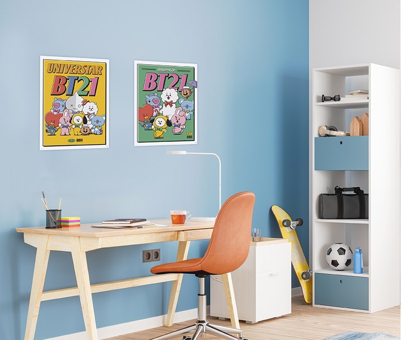 Set 2 postere - BT21 - BT21 Vintage Univertar 2 - GB Eye