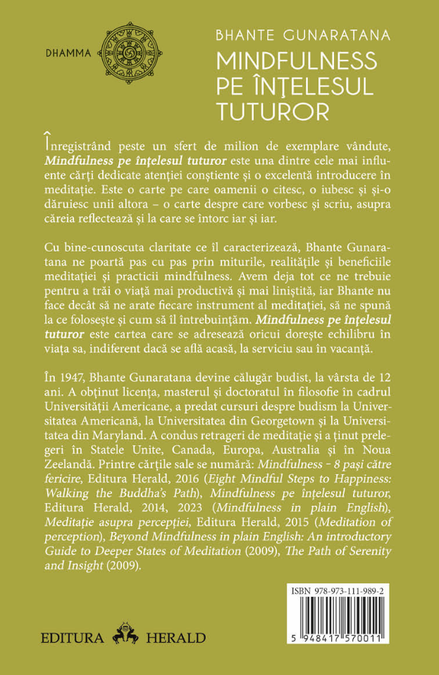 Mindfulness pe intelesul tuturor - Bhante Henepola Gunaratana